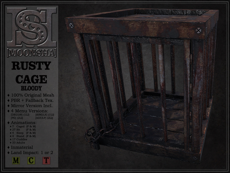 Second Life Marketplace - [MoonSha] Rusty Cage - Bloody